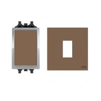 ABB Mocha Brown Electrical Switch with Rocker Frame, 1 Gang, 1 Way, 10A